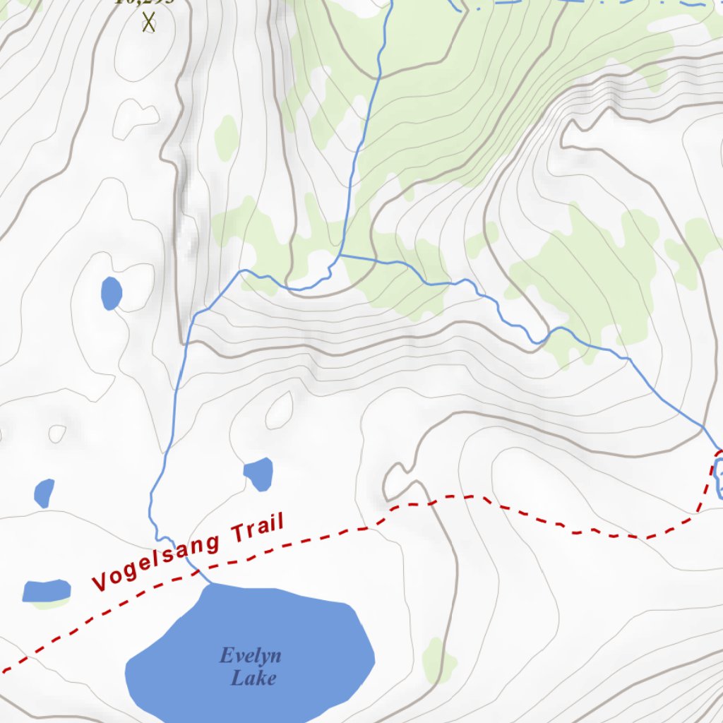 Vogelsang Peak, California 7.5 Minute Topographic Map by Apogee Mapping ...