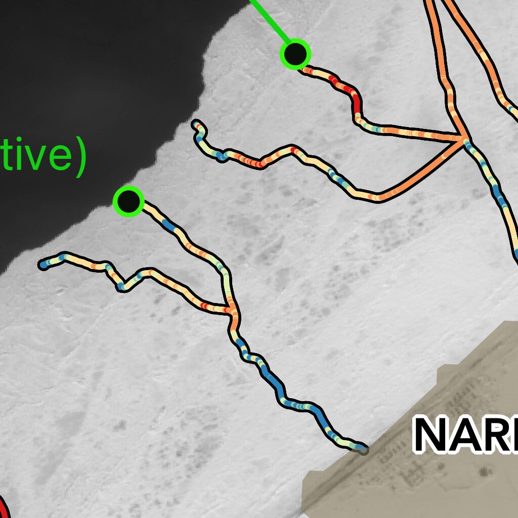 Utqiagvik Ice Trail Map with Thickness - 22 April 2025 by Arctic Alaska ...
