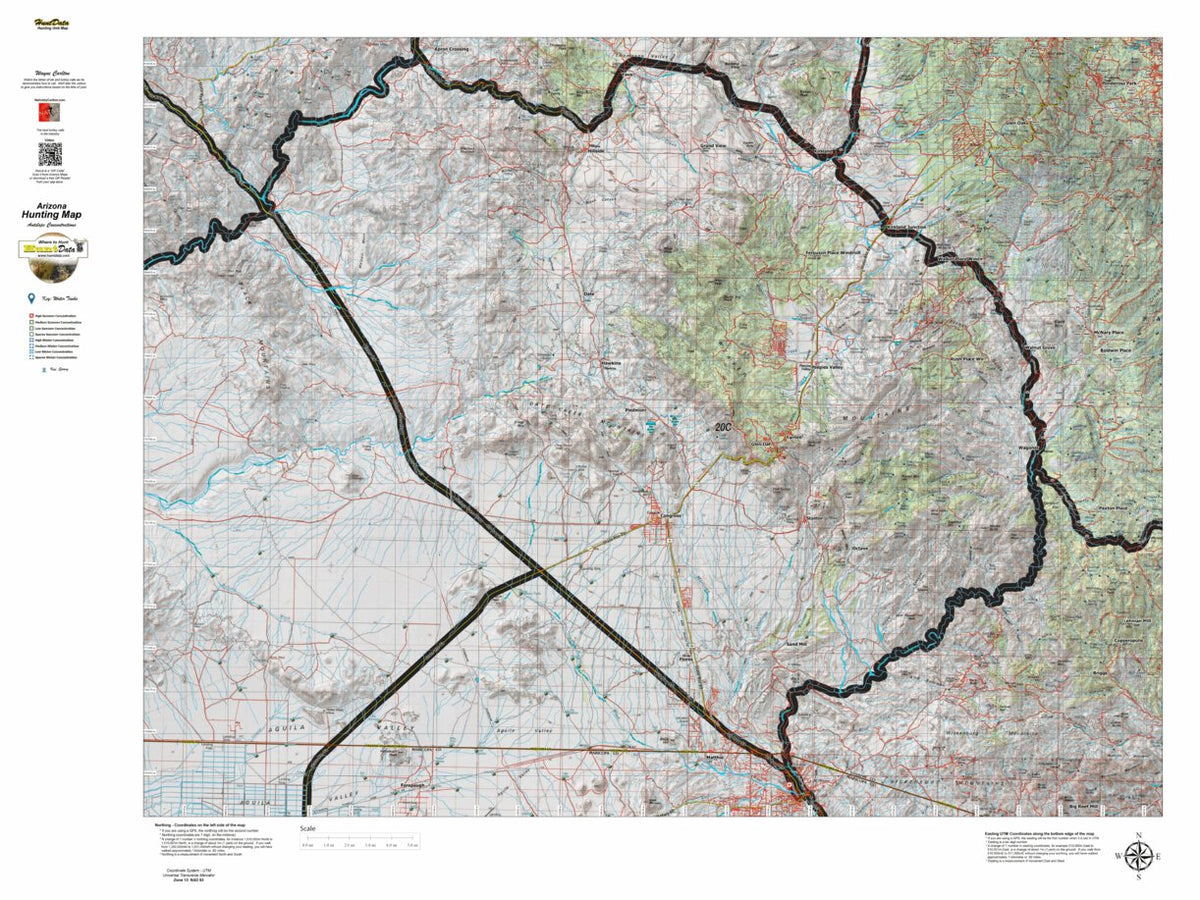 AZ Unit 20C Antelope Concentrations Map by Arizona HuntData LLC ...