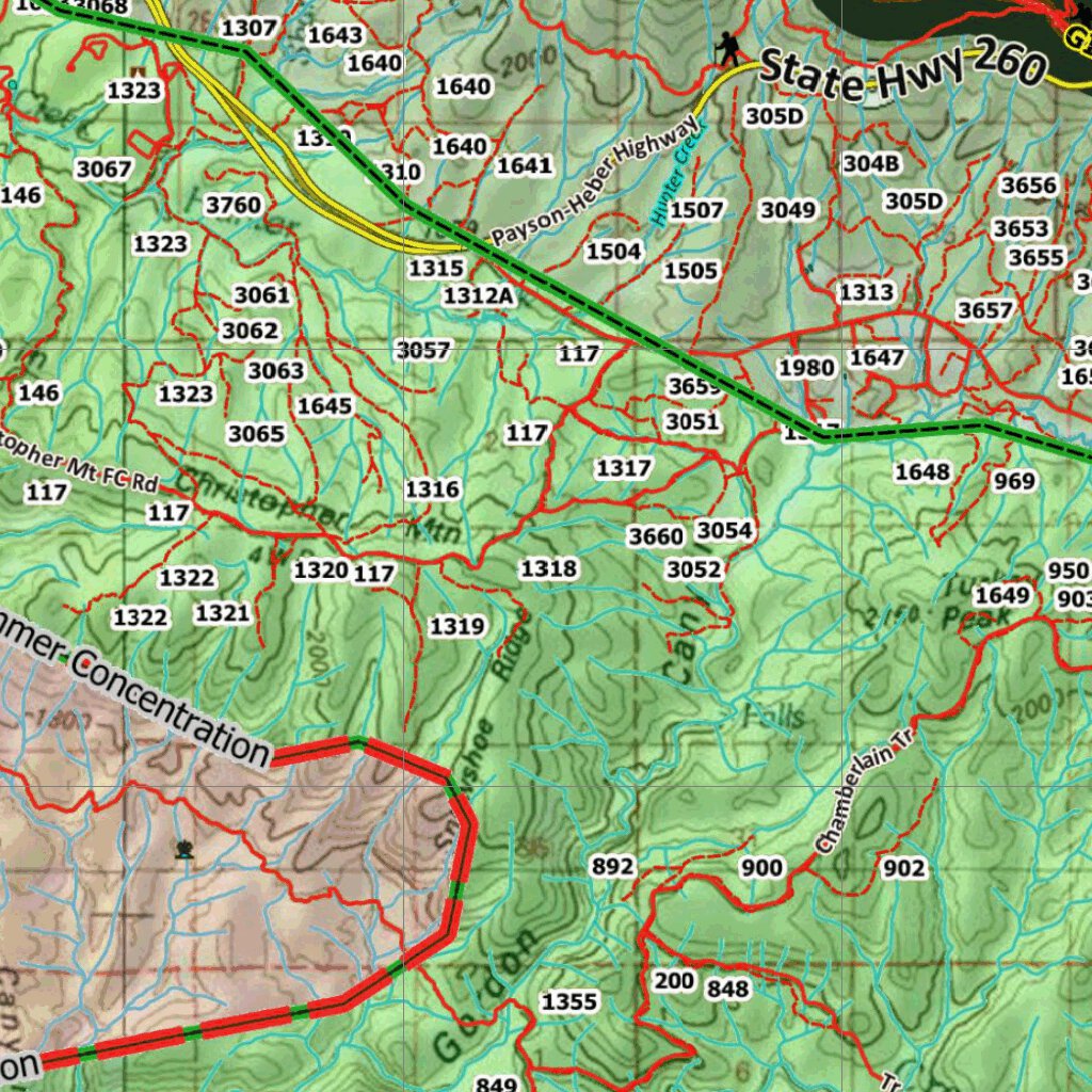 AZ Unit 23 Mule Deer Concentration Map by Arizona HuntData LLC | Avenza ...