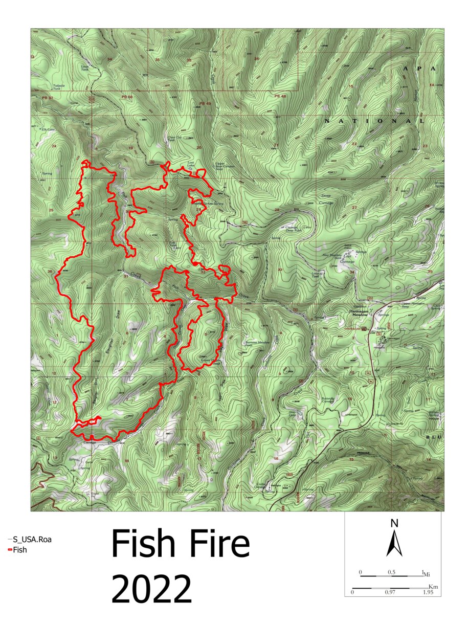 2022 Fish Fire Map by Arizona Mushroom Society | Avenza Maps