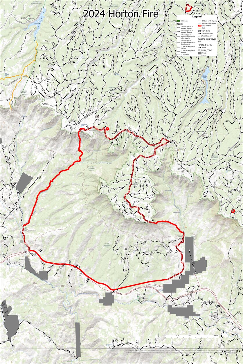 2024 Horton Fire Map by Arizona Mushroom Society | Avenza Maps