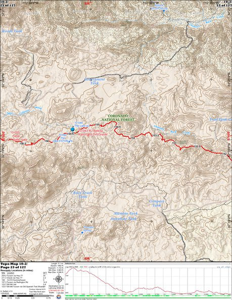 ANST Topo Map 10-2 Redington Pass 2 by Arizona Trail Association ...