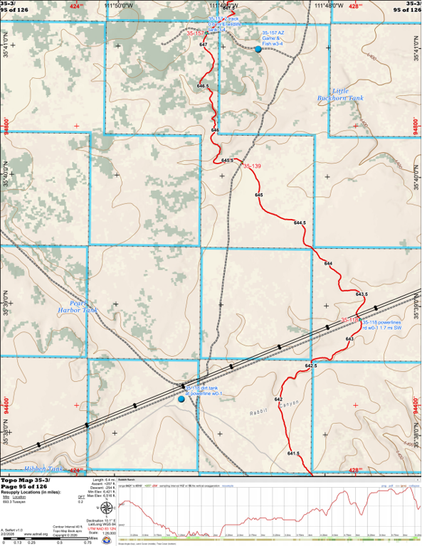 ANST Topo Map 35-3 Babbit Ranch 3 by Arizona Trail Association | Avenza ...