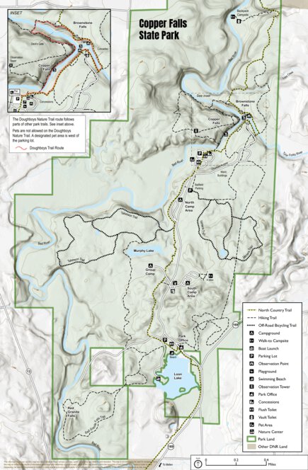 Copper Falls State Park - Ashland County, WI Map by Ashland County ...