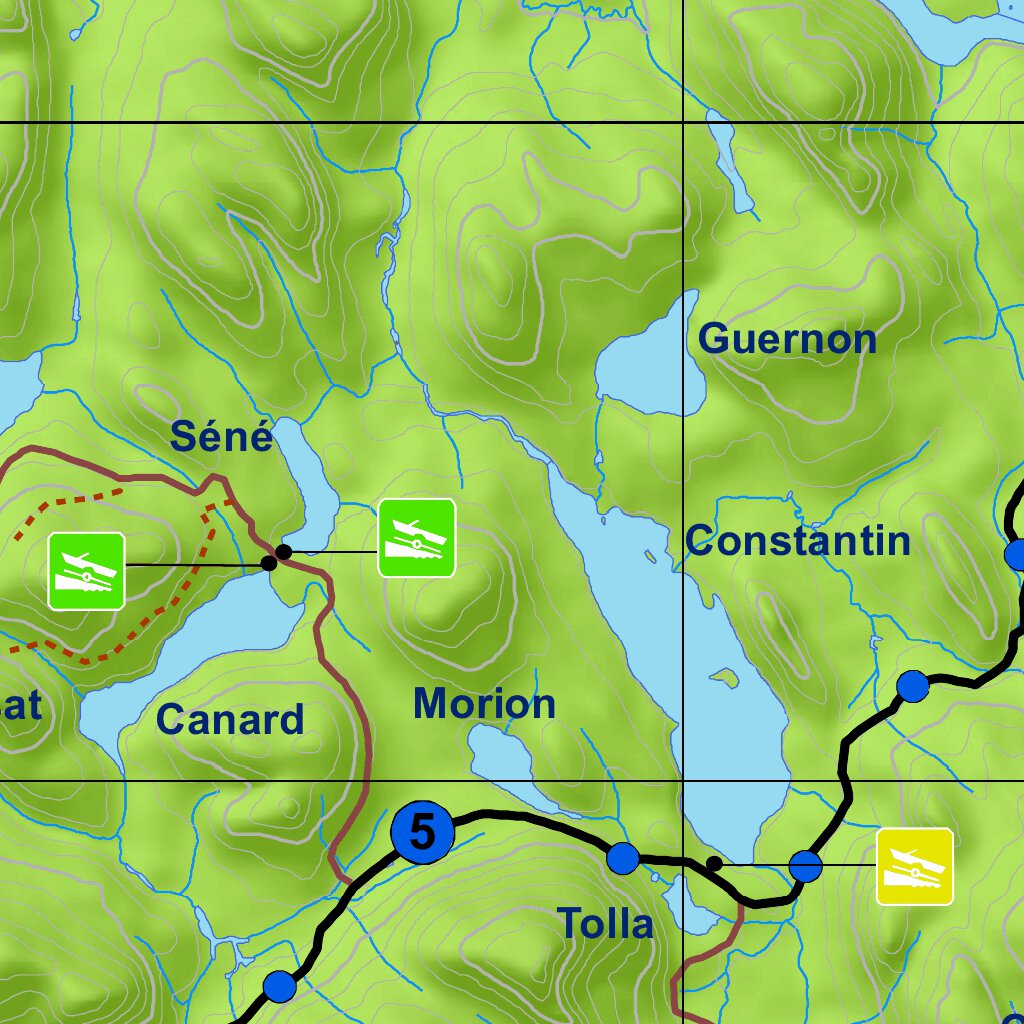 Carte ZEC Rivière-Blanche Map by Association sportive Miguick | Avenza Maps