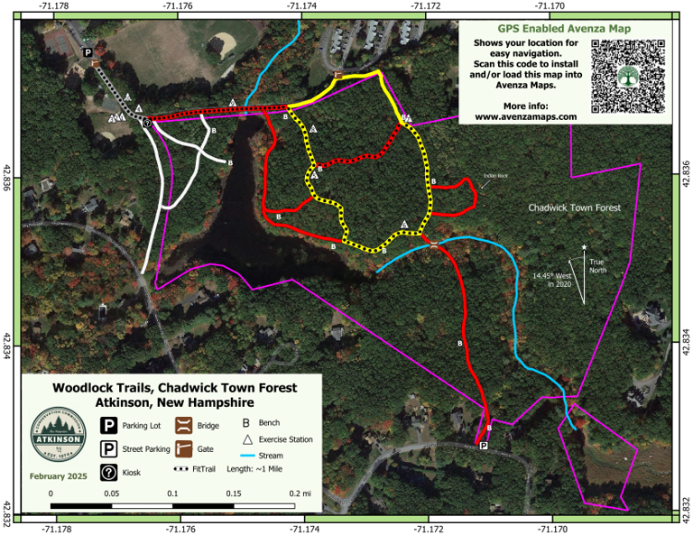 Atkinson - Woodlock Trails in the Chadwick Town Forest Map by Atkinson ...