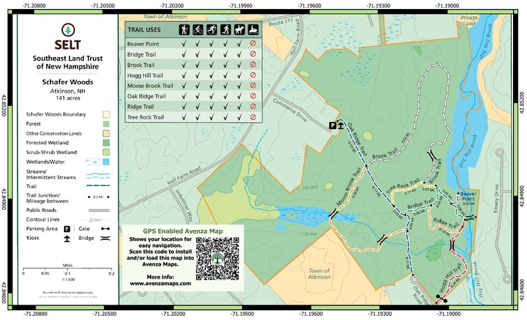 Schafer Woods Trail Guide SELT Map by Atkinson NH Conservation ...