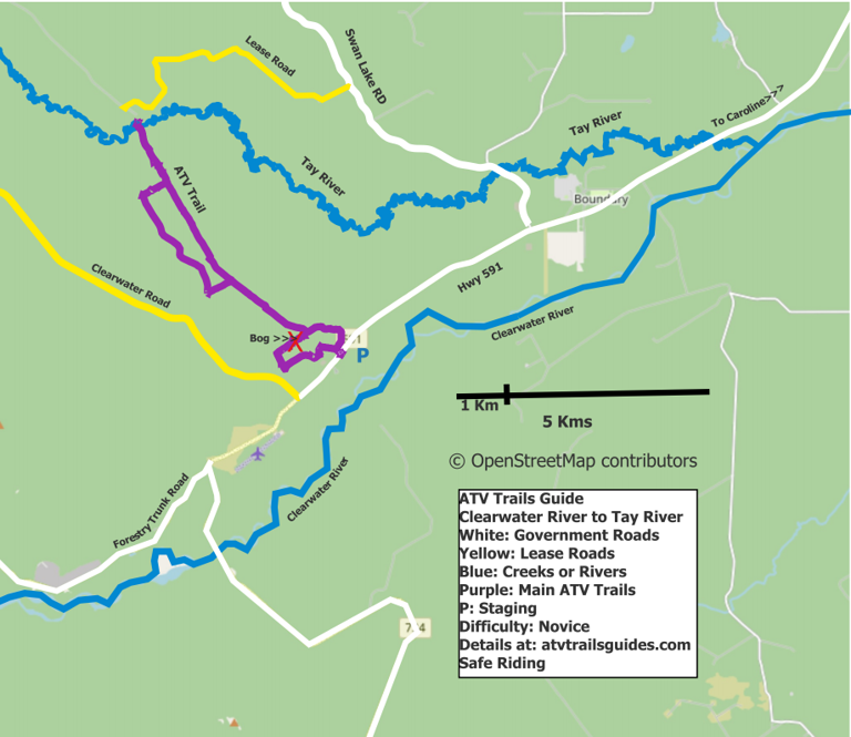 ATV Trails Guide -- Clearwater River to Tay River Map by ATV Trails ...