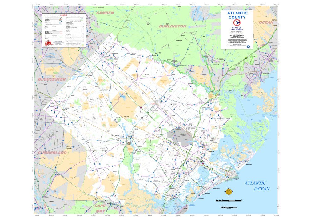 Atlantic County - New Jersey Map by Avenza Systems Inc. | Avenza Maps