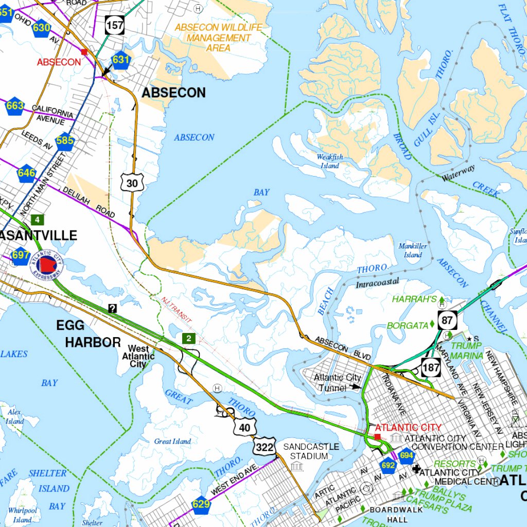 Atlantic County - New Jersey Map by Avenza Systems Inc. | Avenza Maps