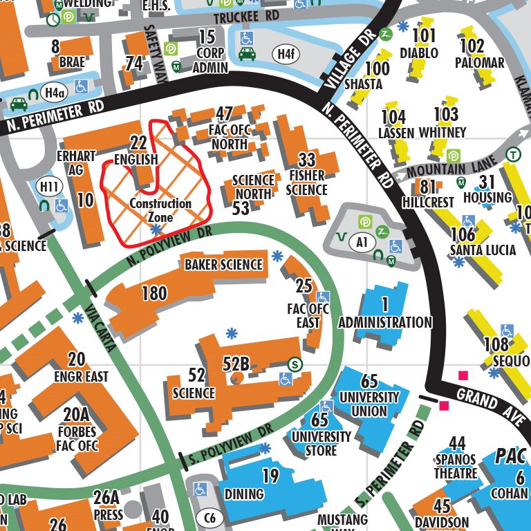 California Polytechnic State University Extended Campus Map by Avenza ...
