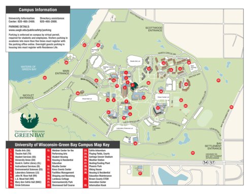 Campus Map - University of Wisconsin-Green Bay by Avenza Systems Inc ...