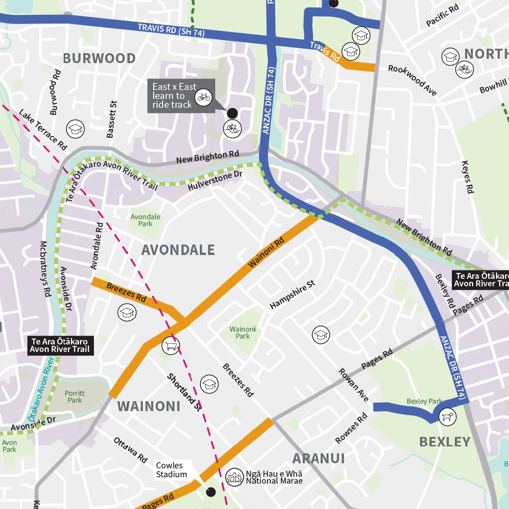 Christchurch Cycle Map by Avenza Systems Inc. | Avenza Maps