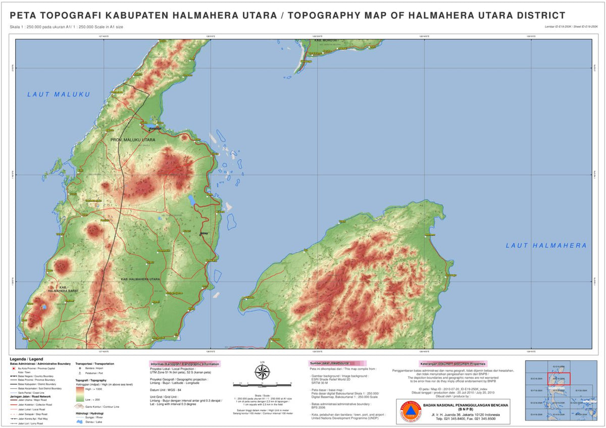 E19: Halmahera Utara District Map by Avenza Systems Inc. | Avenza Maps