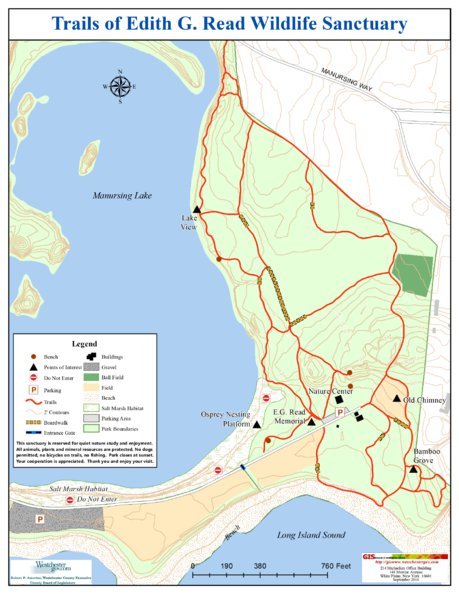 Edith G. Read Wildlife Sanctuary Trail Map by Avenza Systems Inc ...