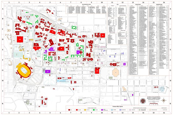 Florida State University Campus Map by Avenza Systems Inc. | Avenza Maps