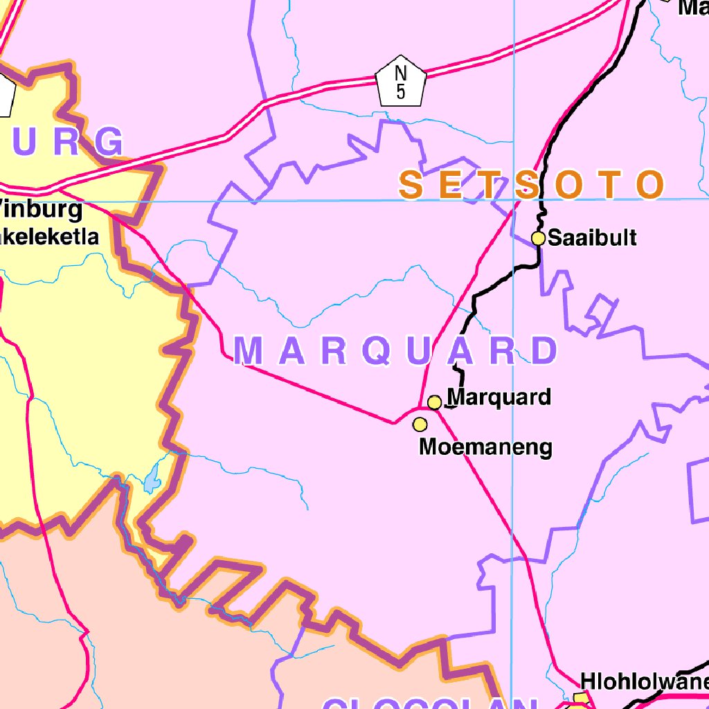 Free State, South Africa Map by Avenza Systems Inc. | Avenza Maps