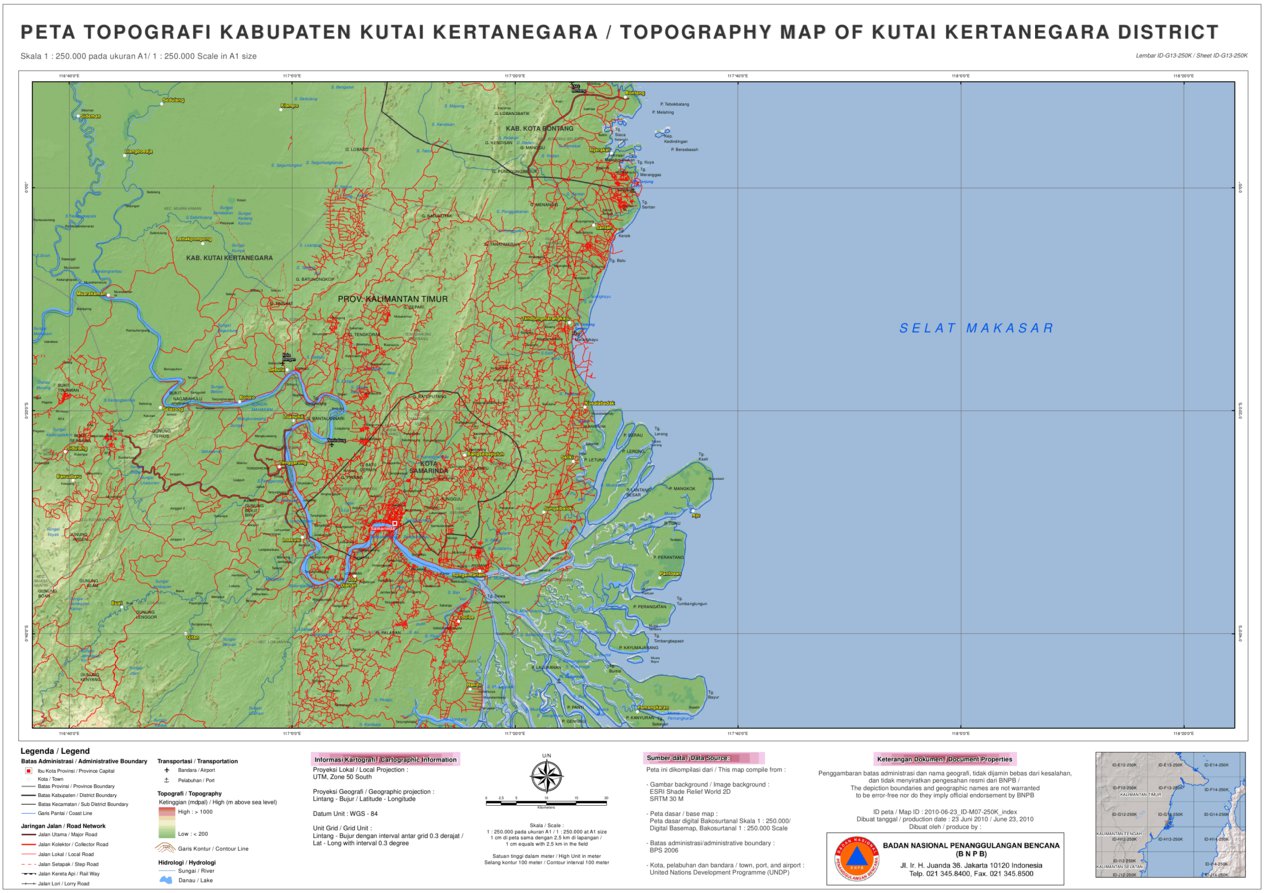 G13: Kutai Keratanegara District Map by Avenza Systems Inc. | Avenza Maps