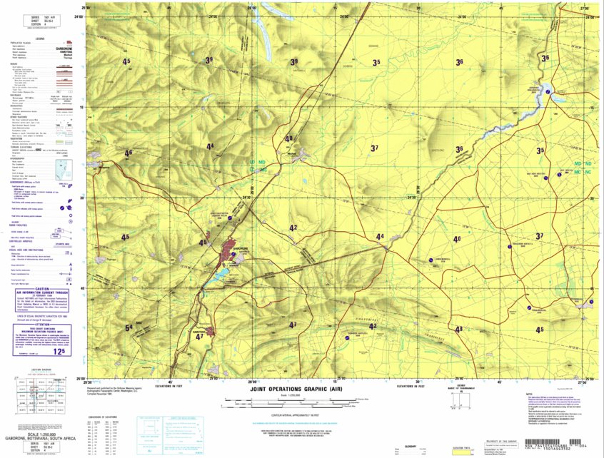 Gaborone, Botswana; South Africa - sg-35-2 Map by Avenza Systems Inc ...