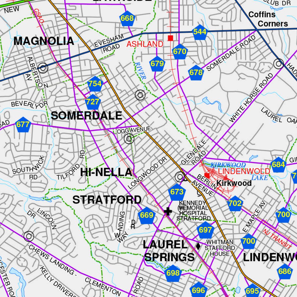 Gloucester County - New Jersey Map by Avenza Systems Inc. | Avenza Maps