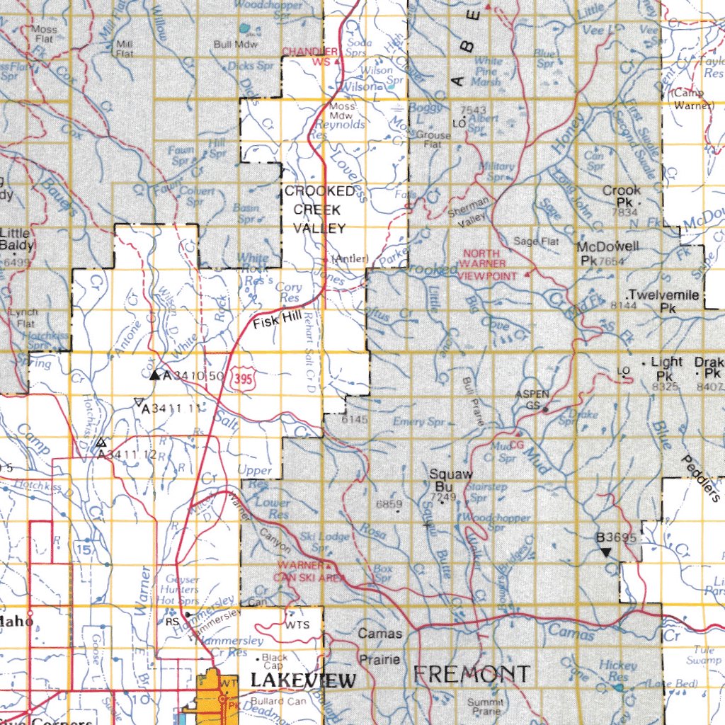 Goose and Summer Lakes Drainage Basin, Oregon Map by Avenza Systems Inc ...