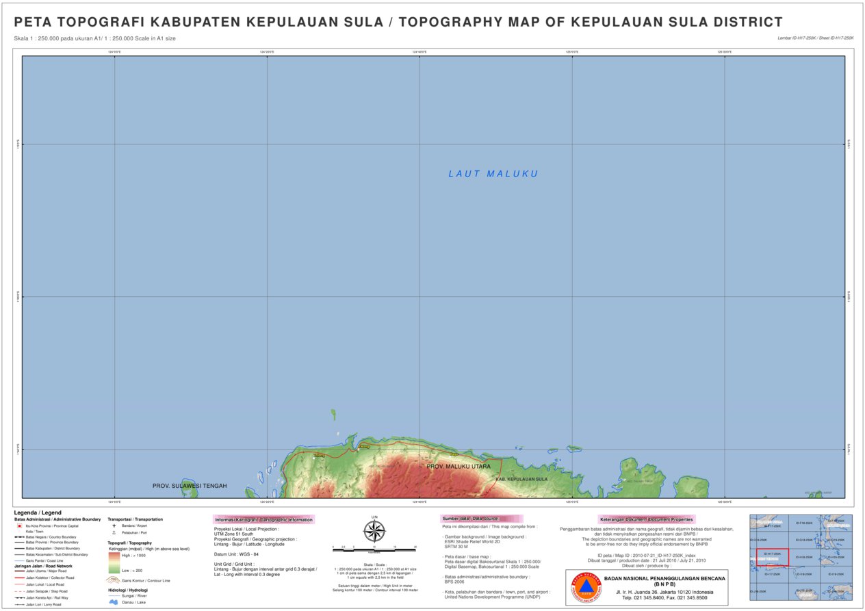 H17: Kepulauan Sula District Map by Avenza Systems Inc. | Avenza Maps