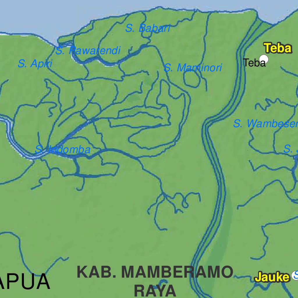 H24: Mamberamo Raya District Map by Avenza Systems Inc. | Avenza Maps