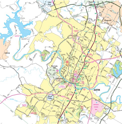 Highway Map of Austin - Texas by Avenza Systems Inc. | Avenza Maps