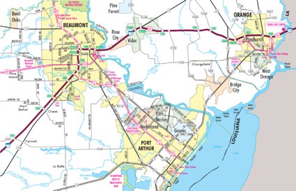 Highway Map of Beaumont - Texas by Avenza Systems Inc. | Avenza Maps