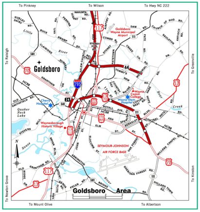 Highway Map of Goldsboro - North Carolina by Avenza Systems Inc ...