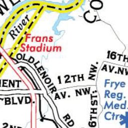 Highway Map of Hickory - North Carolina by Avenza Systems Inc. | Avenza ...