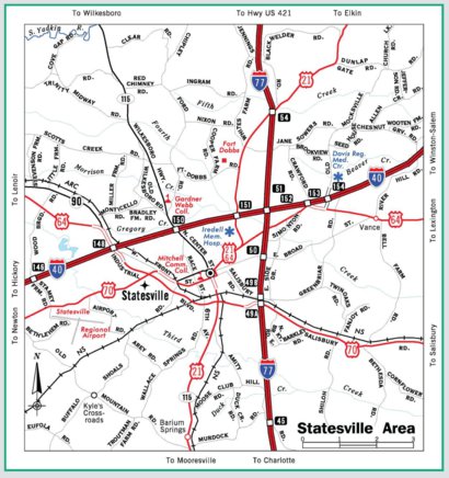 Highway Map of Statesville - North Carolina by Avenza Systems Inc ...