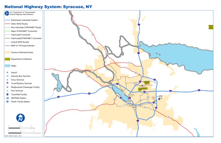 Highway Map of Syracuse - New York by Avenza Systems Inc. | Avenza Maps