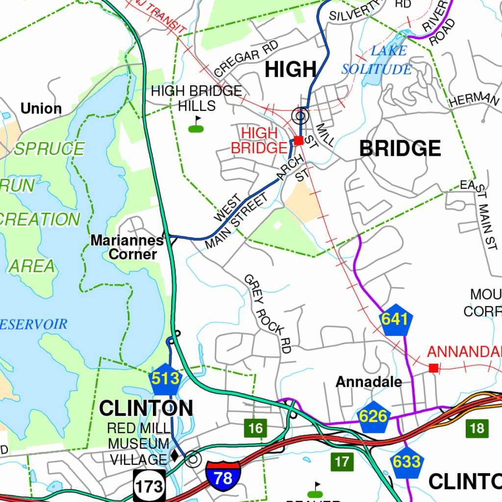 Hunterdon County - New Jersey Map by Avenza Systems Inc. | Avenza Maps