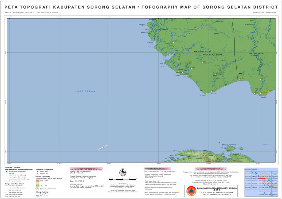 I21: Sorong Selatan District Map by Avenza Systems Inc. | Avenza Maps
