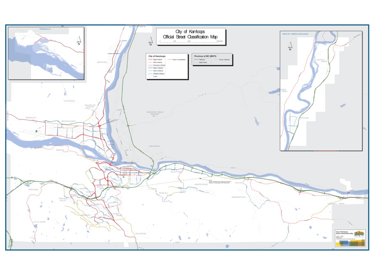 Kamloops Street Classification Map by Avenza Systems Inc. | Avenza Maps