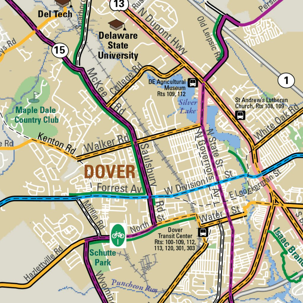 Kent County Delaware - Bicycle Map by Avenza Systems Inc. | Avenza Maps