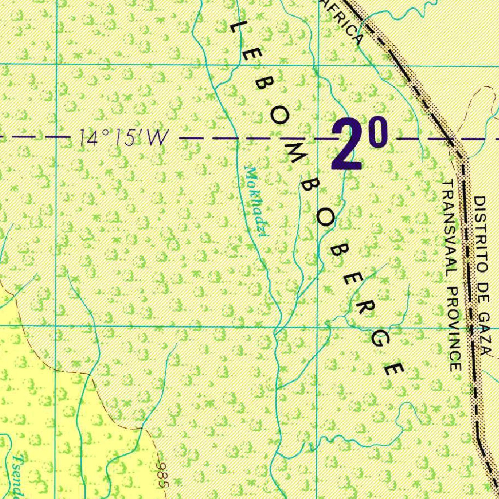 Mabalane, Mozambique; Republic of South Africa - sf-36-14 Map by Avenza ...
