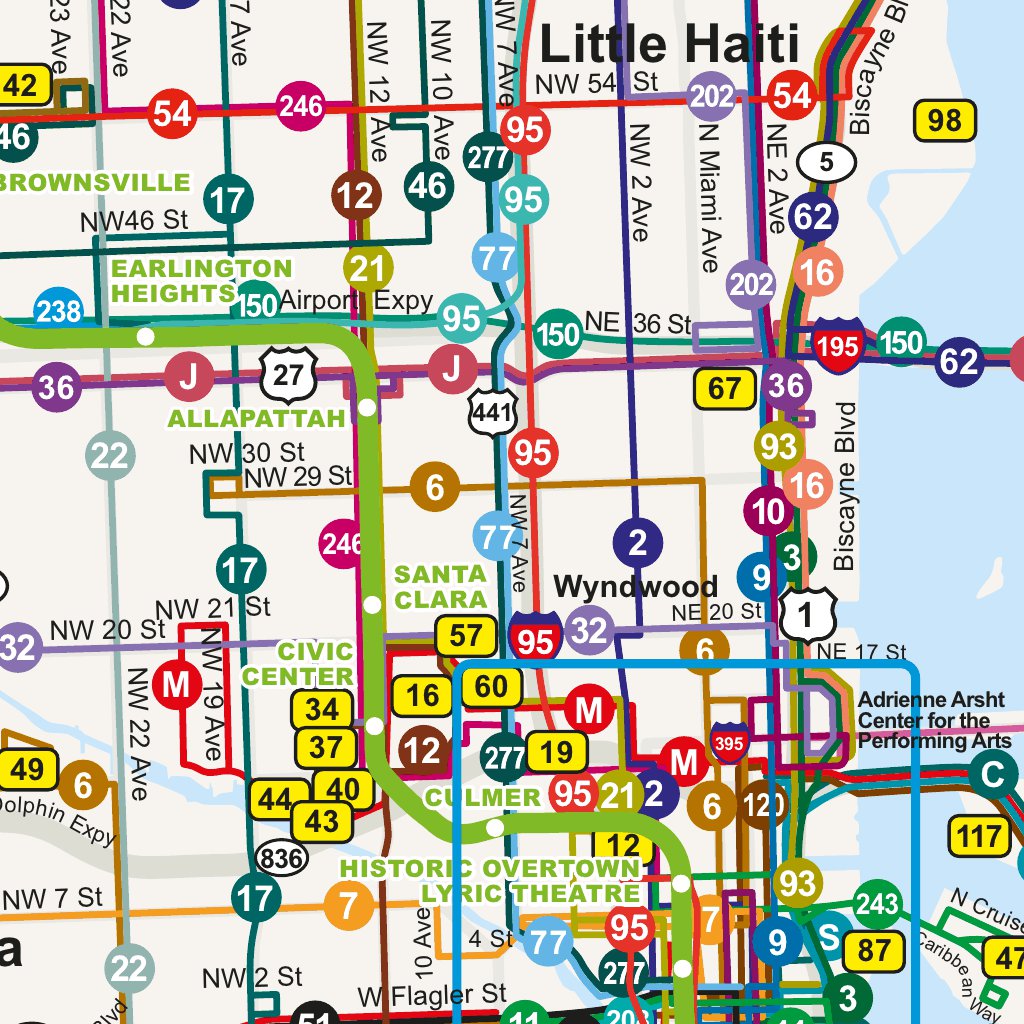 Miami-Dade Transit Map by Avenza Systems Inc. | Avenza Maps