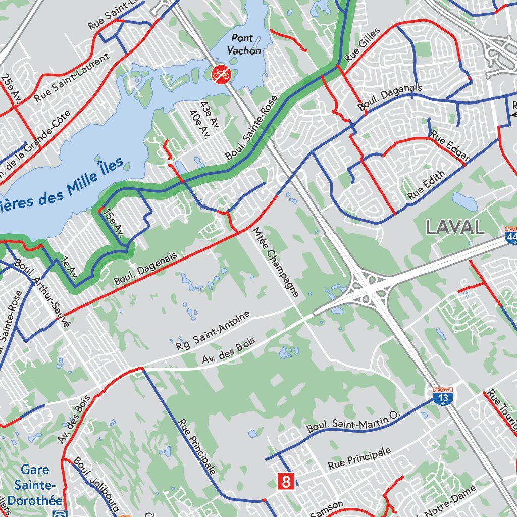 Montreal, Quebec Cycling Routes Map by Avenza Systems Inc. | Avenza Maps