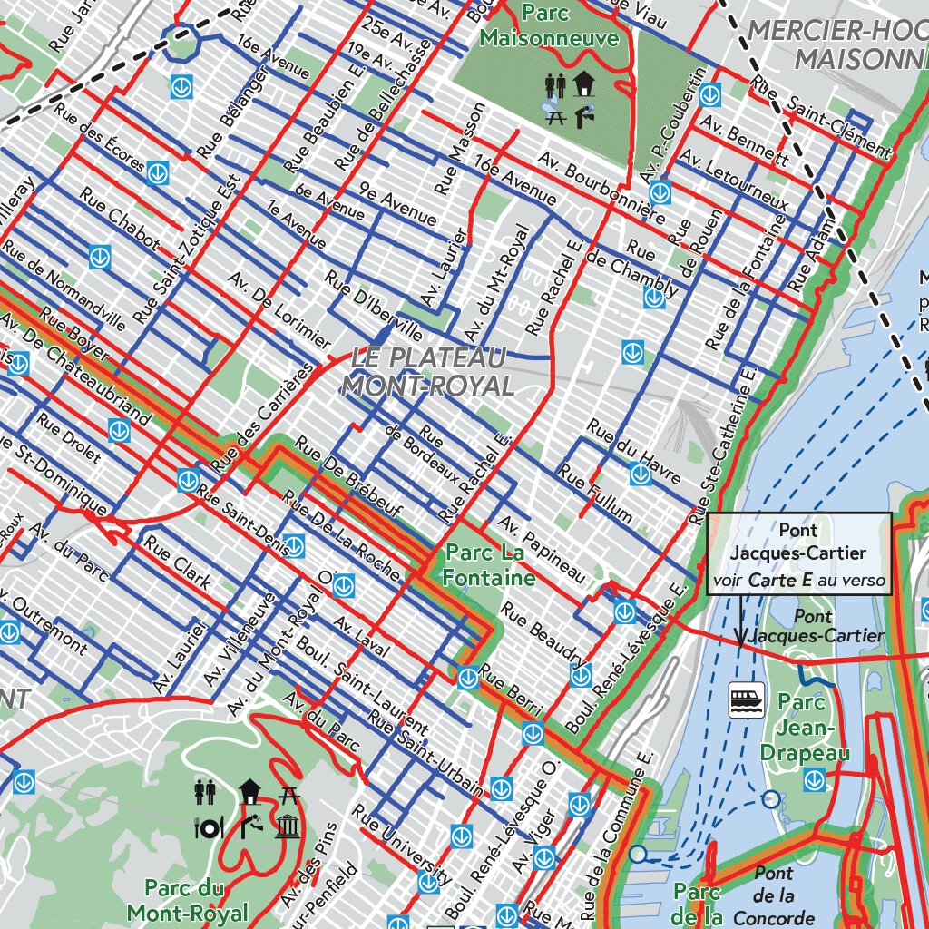 Montreal, Quebec Cycling Routes Map by Avenza Systems Inc. | Avenza Maps