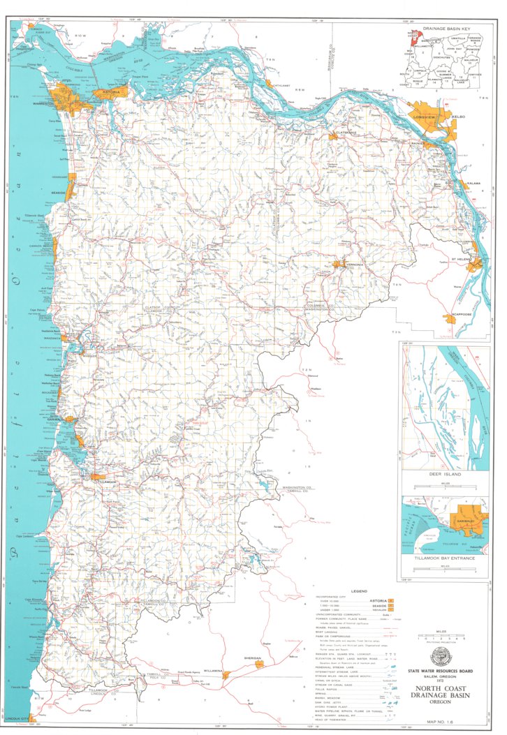 North Coast Drainage Basin - Oregon Map by Avenza Systems Inc. | Avenza ...