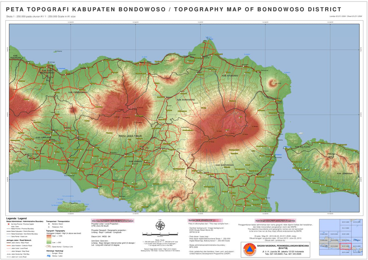 O11: Bondowoso District Map by Avenza Systems Inc. | Avenza Maps