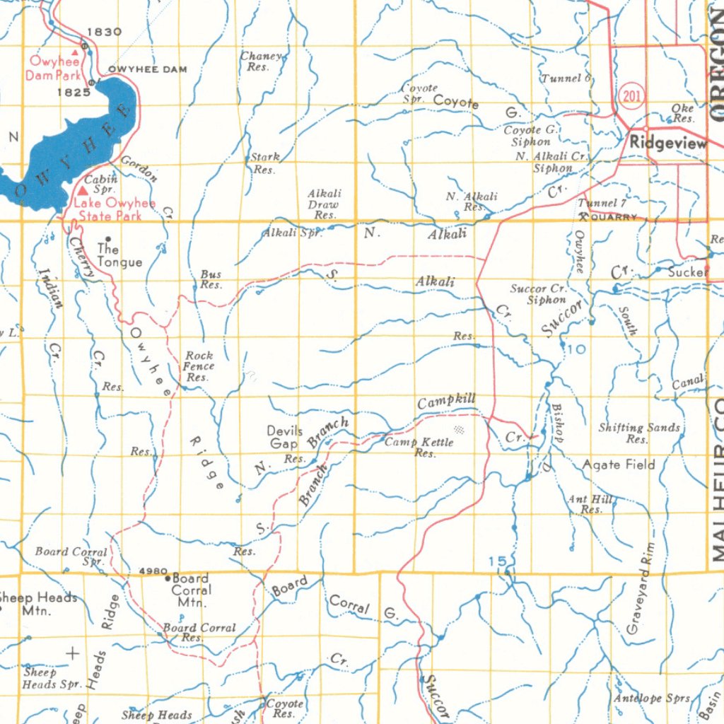Owyhee Drainage Basin - Oregon Map by Avenza Systems Inc. | Avenza Maps