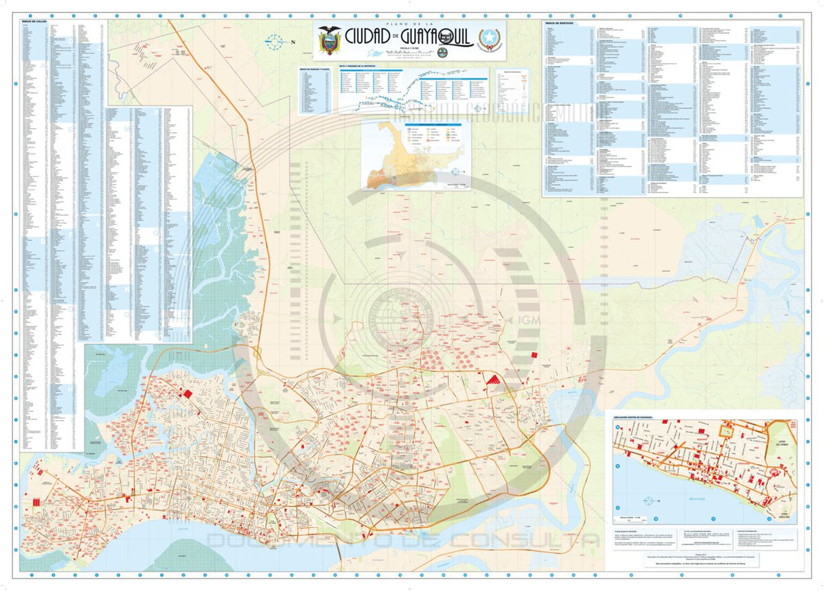 Plano de la Ciudad de Guayaquil Escala 1:18.000 Map by Avenza Systems ...