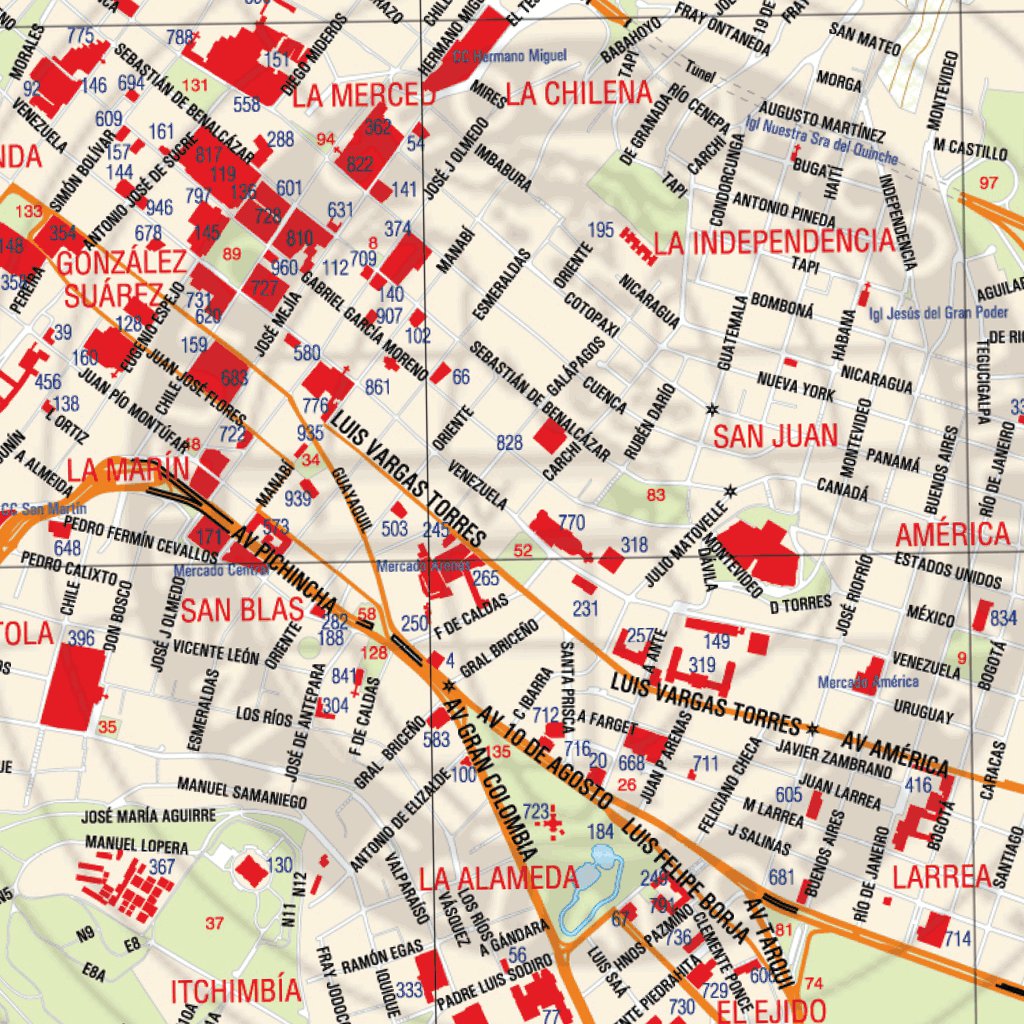 Plano de la Ciudad de Quito Escala 1:20.000 Map by Avenza Systems Inc ...