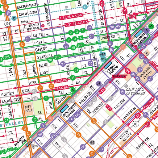 San Francisco Municipal Transit Map by Avenza Systems Inc. | Avenza Maps