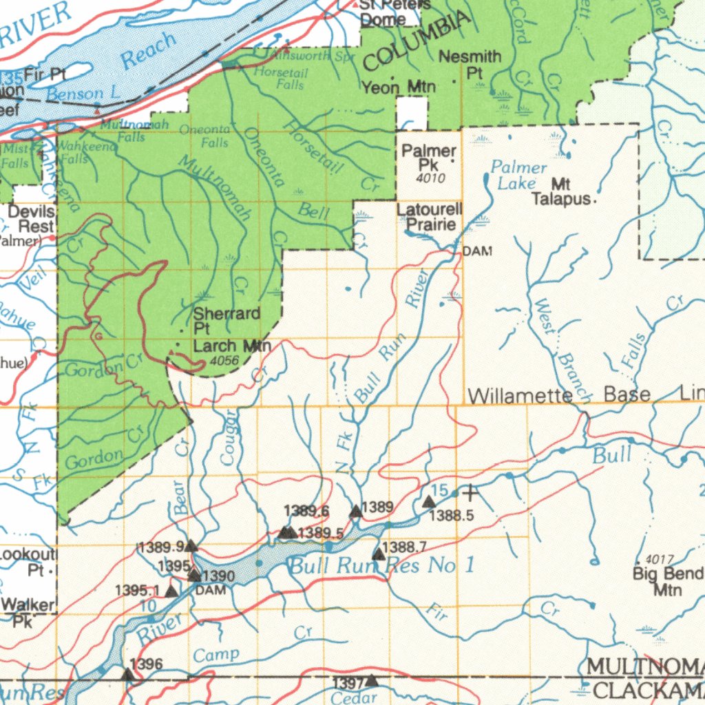 Sandy Drainage Basin - Oregon Map by Avenza Systems Inc. | Avenza Maps