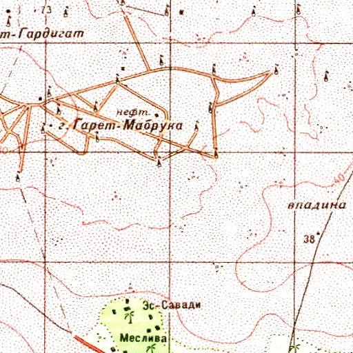 Soviet Genshtab - h34-34 - Libyan Arab Jamahiriya (Jalu) Map by Avenza ...
